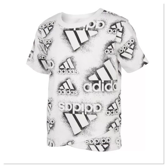 adidas | Shirts & Tops | Adidas Girls Logo Read Crossover Short Sleeve ...